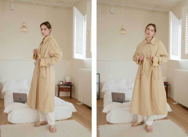 Stitch Trench Coat - KKAMI – Korean Fashion Wholesale